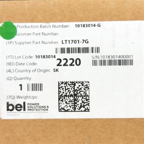 Bel Power 500w Ac Dc Converter Lt1701 7g Primelec