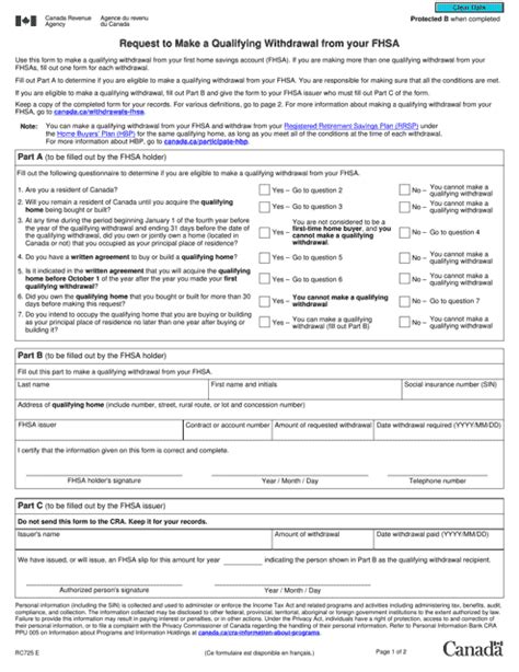 Form Rc725 Fill Out Sign Online And Download Fillable Pdf Canada