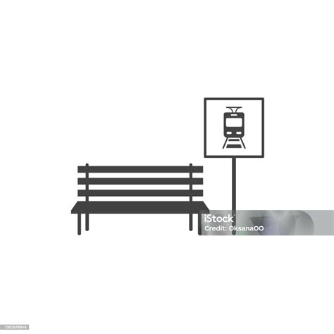 흰색 격리 된 배경에 버스 정류장 벡터 아이콘 쉽게 편집 그림을 위해 그룹화 된 레이어 당신의 디자인에 대한 거리에 대한 스톡 벡터 아트 및 기타 이미지 Istock