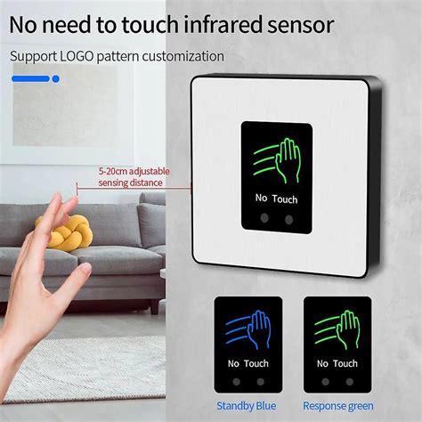 Touchless Door Access Exit Button Release Switch No Touch Com No Nc Led Infrared Sensor Opener