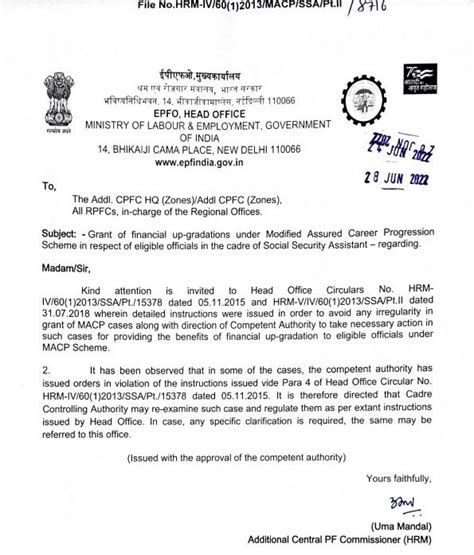 Grant Of Financial Up Gradations Under Macp Govtempdiary