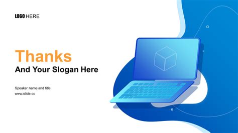 蓝色插画项目可行性研究报告ppt模板下载 Islide