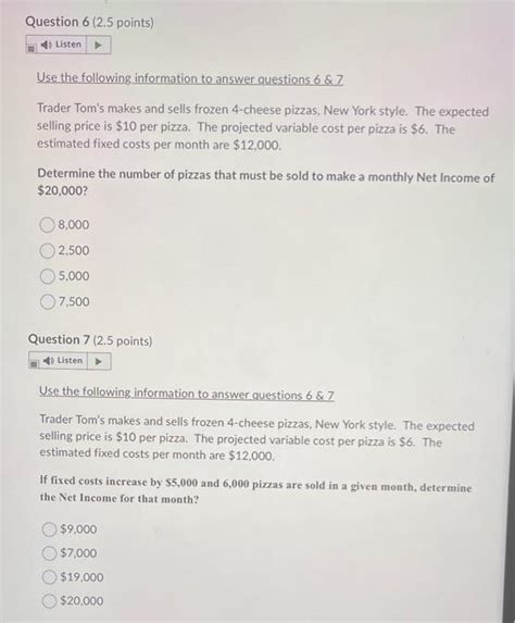 solved use the following information to answer questions 6and7