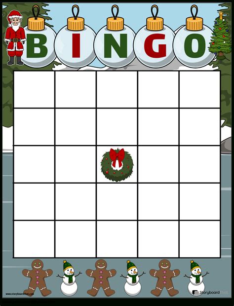 Free Printable Blank Christmas Bingo Card Free Printable
