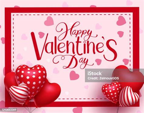 발렌타인 의 벡터 배경 템플릿 낭만적 인 발렌타인 축하 메시지 디자인을위한 빈 공간과 핑크 보드 요소에서 해피 발렌타인 데이 인사말 텍스트 3차원 형태에 대한 스톡 벡터