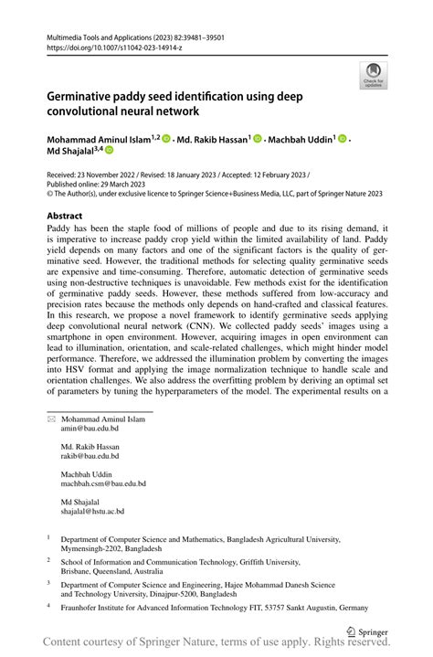 Germinative Paddy Seed Identification Using Deep Convolutional Neural