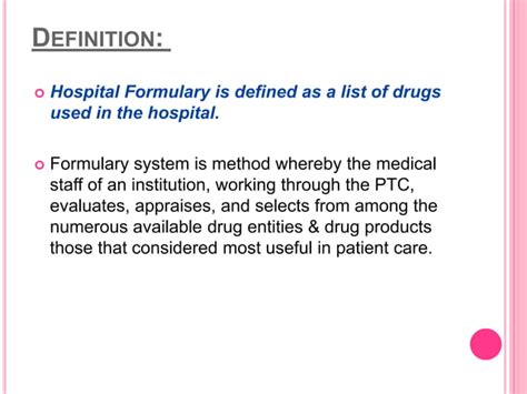Hospital Formularypptx