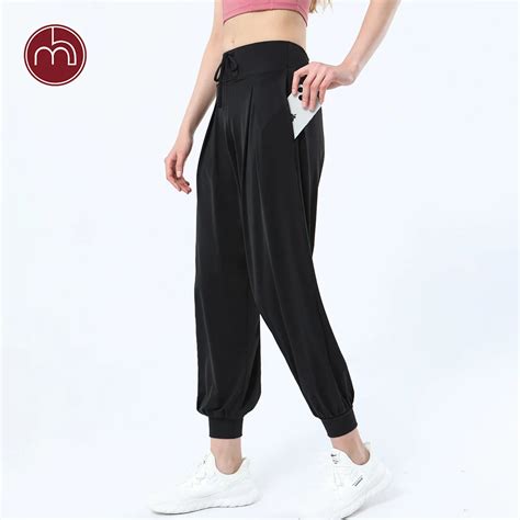 시원한 느낌의 스포츠 바지 Upf50 운동 달리기 여성 요가 필라테스 레깅스 신축성 있고 부드러운 여름 체육관 피트니스 조깅 하렌 바지 Aliexpress