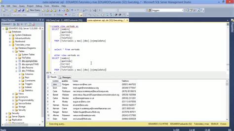 Sql Server 58 Alter Y Drop En Una Vista Youtube