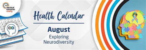 Exploring Neurodiversity August 2026 Health Calendar Electrical