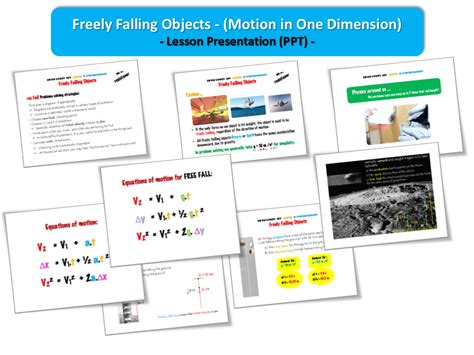 Motion Freely Falling Objects Motion In One Dimension Lesson Presentation PPT