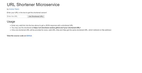 Url Shortener Microservice