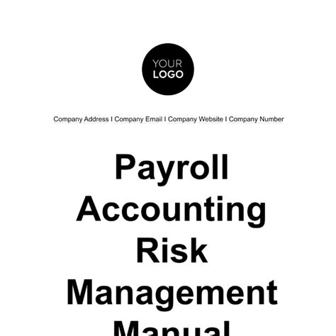 Payroll Accounting Risk Management Manual Template Edit Online And Download Example