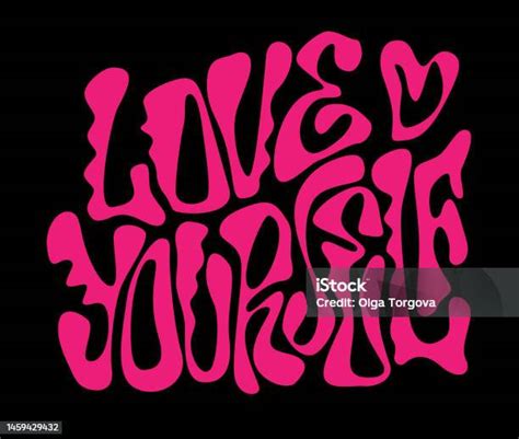 액체 크롬 스타일 동기 부여 문구 비문 자신을 사랑하십시오 격리된 벡터 타이포그래피 3d 텍스처링을 위한 셀프 케어 슬로건 템플릿입니다 웹 패션 인쇄 목적을위한 레터링