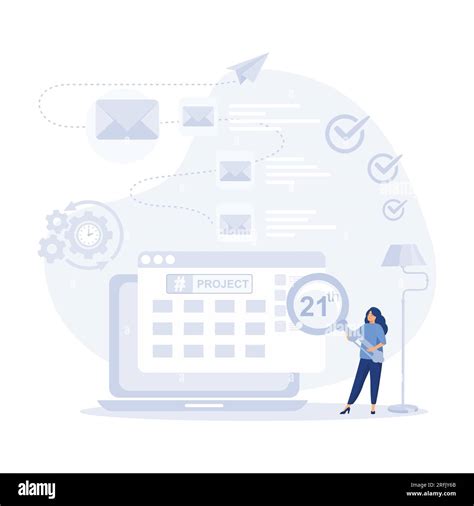 Project Tracking Concept Successful Business Project Planning Development And Scheduling Flat