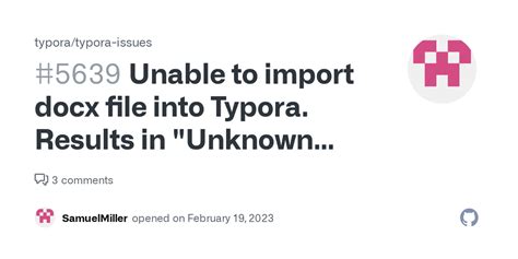 Unable To Import Docx File Into Typora Results In Unknown Option Atx Headers Error · Issue