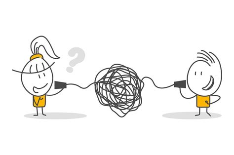 Stick Figures Bad Communication Misunderstanding Create Confusion In