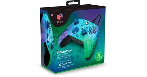PDP Rematch Advanced Wired Controller Glitch Green Gamepad grün lila für Xbox Series X S