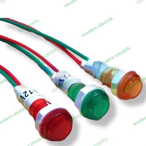 Jual LED Indicator 12v DC Pilot Lamp Light M10 Lampu Indikator Sinyal M10 Merah Kab Bogor