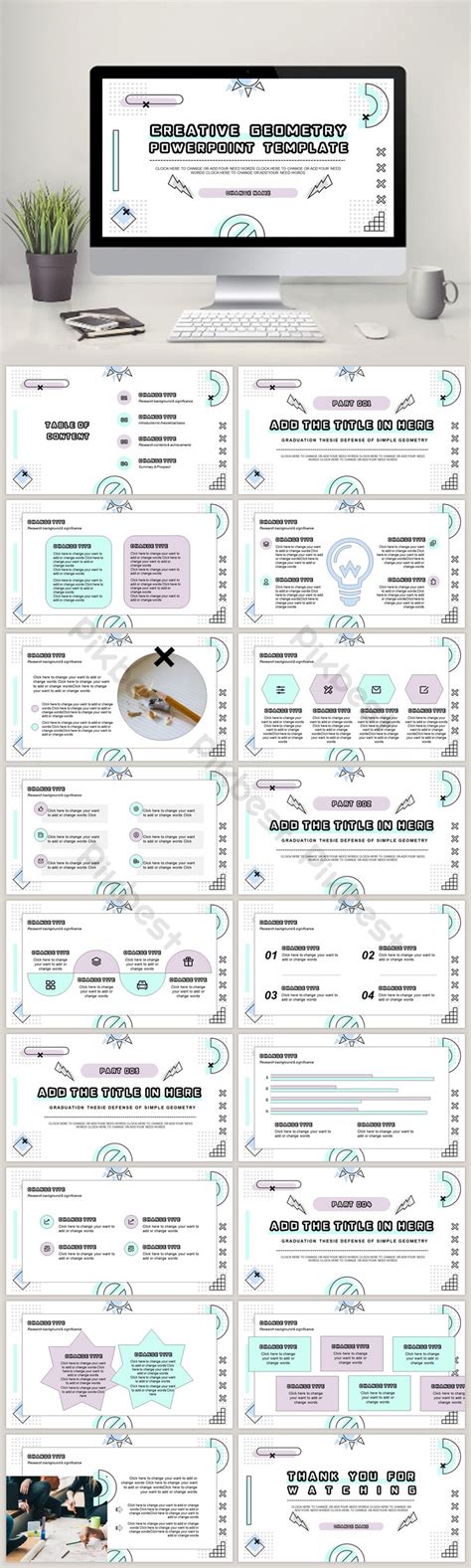 Creative Geometry Powerpoint Template White Powerpoint Pptx Template