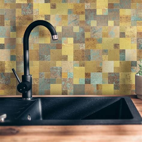 Historic Metal Backsplash Tree Copper Backsplash Blue Patina