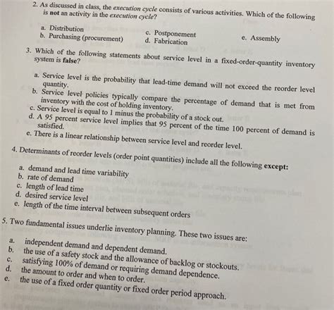 solved 2 as discussed in class the execution cycle