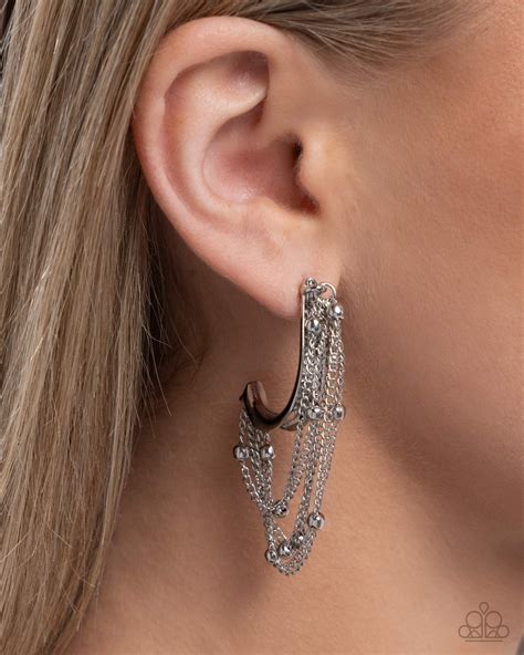 Immaculate Impression Silver Paparazzi Earrings Jewelryblingthing