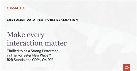 Ian W On Linkedin Oracle Unity Cdp A Strong Performer In Forrester New Wave™ B2b Standalone