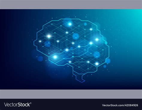 Human Brain Shape Of An Artificial Intelligence Vector Image