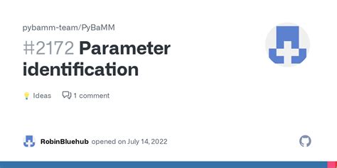 Parameter Identification · Pybamm Team Pybamm · Discussion 2172 · Github