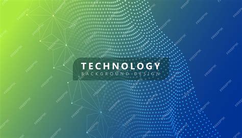 Premium Vector Particle Wave Digital Technology Background Vector Illustration