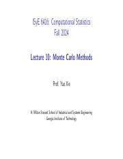 Mastering Monte Carlo Methods For Computational Statistics Course Hero