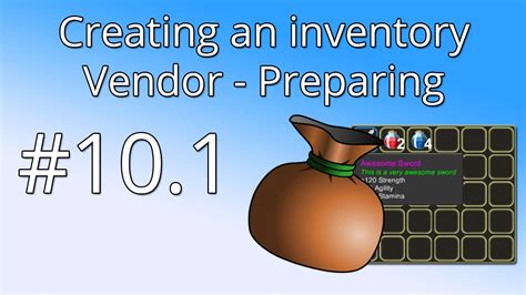 Unity Tutorial Creating An Inventorypart 101 Vendor Preparing Youtube