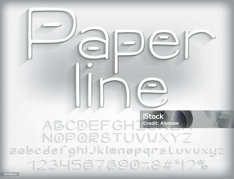 종이 선 알파벳 벡터 현대 3d 서체 0명에 대한 스톡 벡터 아트 및 기타 이미지 0명 3차원 형태 개체 그룹 Istock