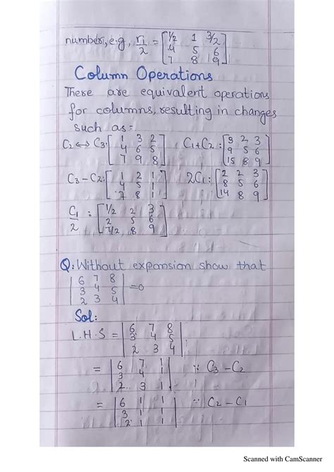 SOLUTION Row Column Operation On Matrix Studypool