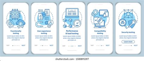 Software Testing Onboarding Mobile App Page Stock Vector Royalty Free 1500895397 Shutterstock