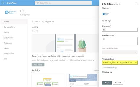 SharePoint Online Change Site From Private To Public SharePoint Diary