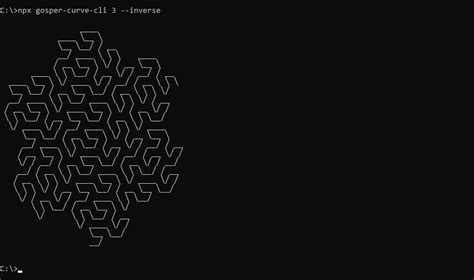 Github Spirometaxasgosper Curve Cli Print The Gosper Curve To The