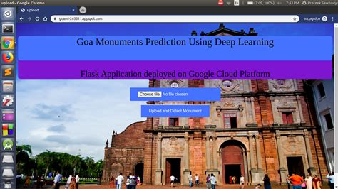 Github Prateeksawhney97flask Application For Goa Monuments Prediction A Flask Application
