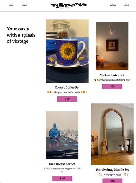 Vignette Collections Capstone Page