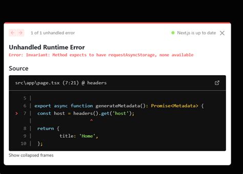 Runtime Edge Throws An Invariant Method Expects To Have RequestAsyncStorage None Available