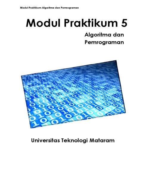 Modul Pertemuan 5 Praktikum Algoritma Dan Pemrograman Pdf