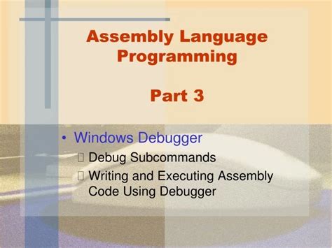 Ppt Assembly Language Programming Part 3 Powerpoint Presentation