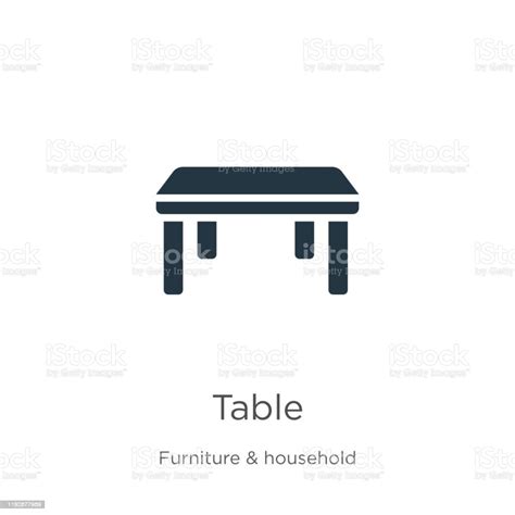 테이블 아이콘 벡터입니다 흰색 배경에 고립 된 가구 컬렉션에서 트렌디 한 평면 테이블 아이콘입니다 벡터 일러스트는 웹 및 모바일 그래픽 디자인 로고 Eps10에 사용할 수