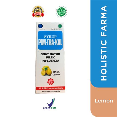 Jual Pim Tra Kol Pimtrakol Sirup Lemon Cherry Batuk 60 Ml Shopee Indonesia