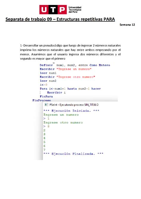 S06 nada Principios de algoritmos 1 Desarrollar un pseudocódigo