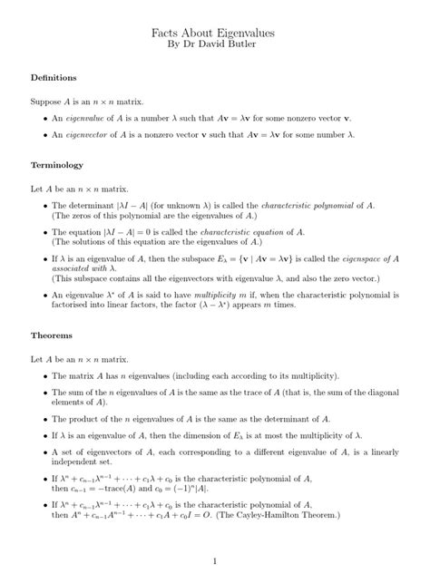 evalue magic tricks handout pdf eigenvalues and eigenvectors