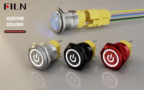 Good Illuminated Push Button Switch MM Pin V V V High Currnet IP Waterproof