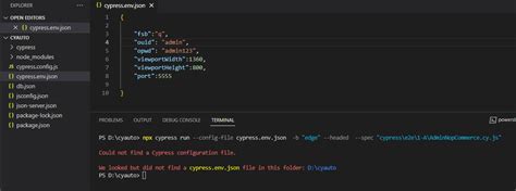 Cypressenvjson File Not Being Found · Issue 23003 · Cypress Io
