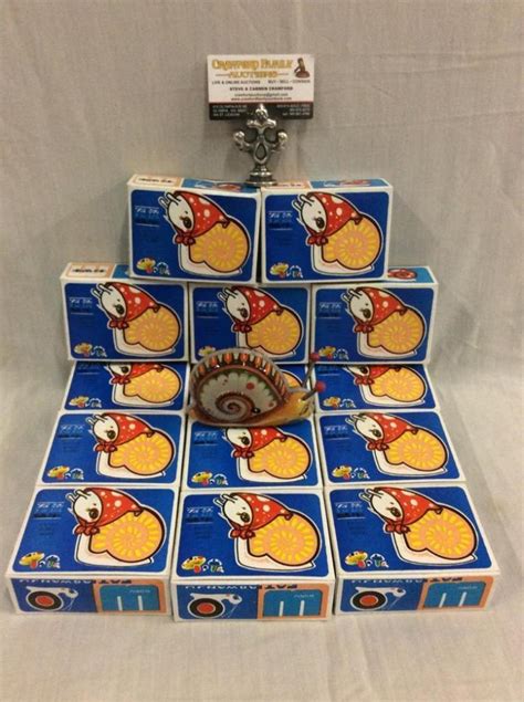 Sold At Auction Collection Of 1970s 14 Wind Up Snail Tin Toys W